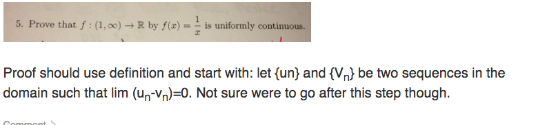 Solved 5. Prove that f : (1, infinity) right arrow R by f(x) | Chegg.com