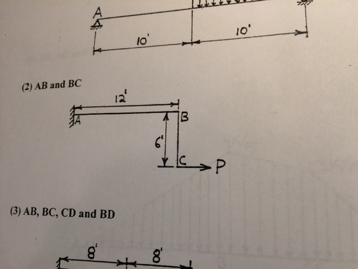 Solved (2) AB and BC (3) AB, BC, CD and BD | Chegg.com