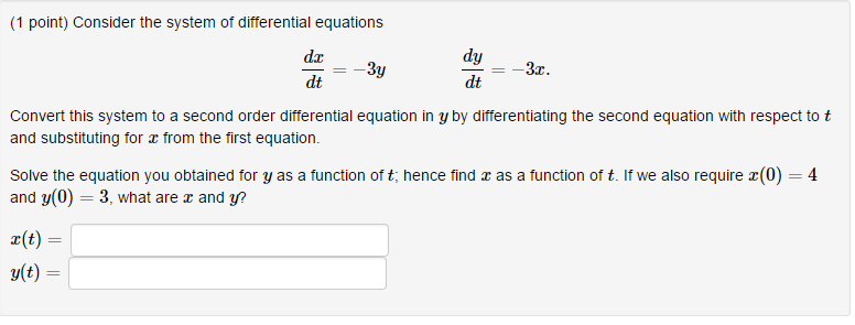 Solved Consider the system of differential equations: | Chegg.com