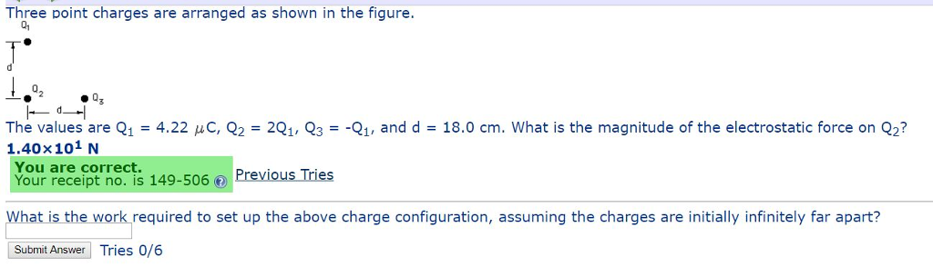 Solved Three point charges are arranged as shown in the | Chegg.com