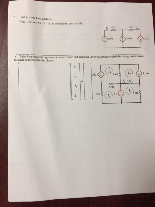 Solved Find I_o using analysis. Write loop analysis | Chegg.com