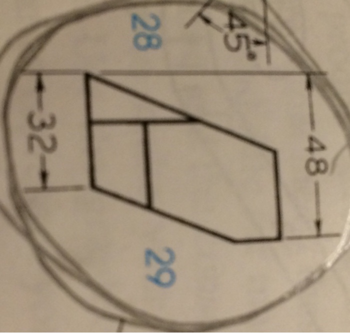 Draw the given views (side and front) and create the | Chegg.com