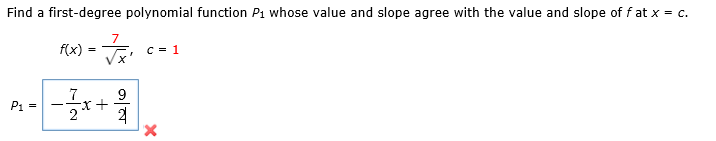 Solved Find A First Degree Polynomial Function P1 Whose 6909