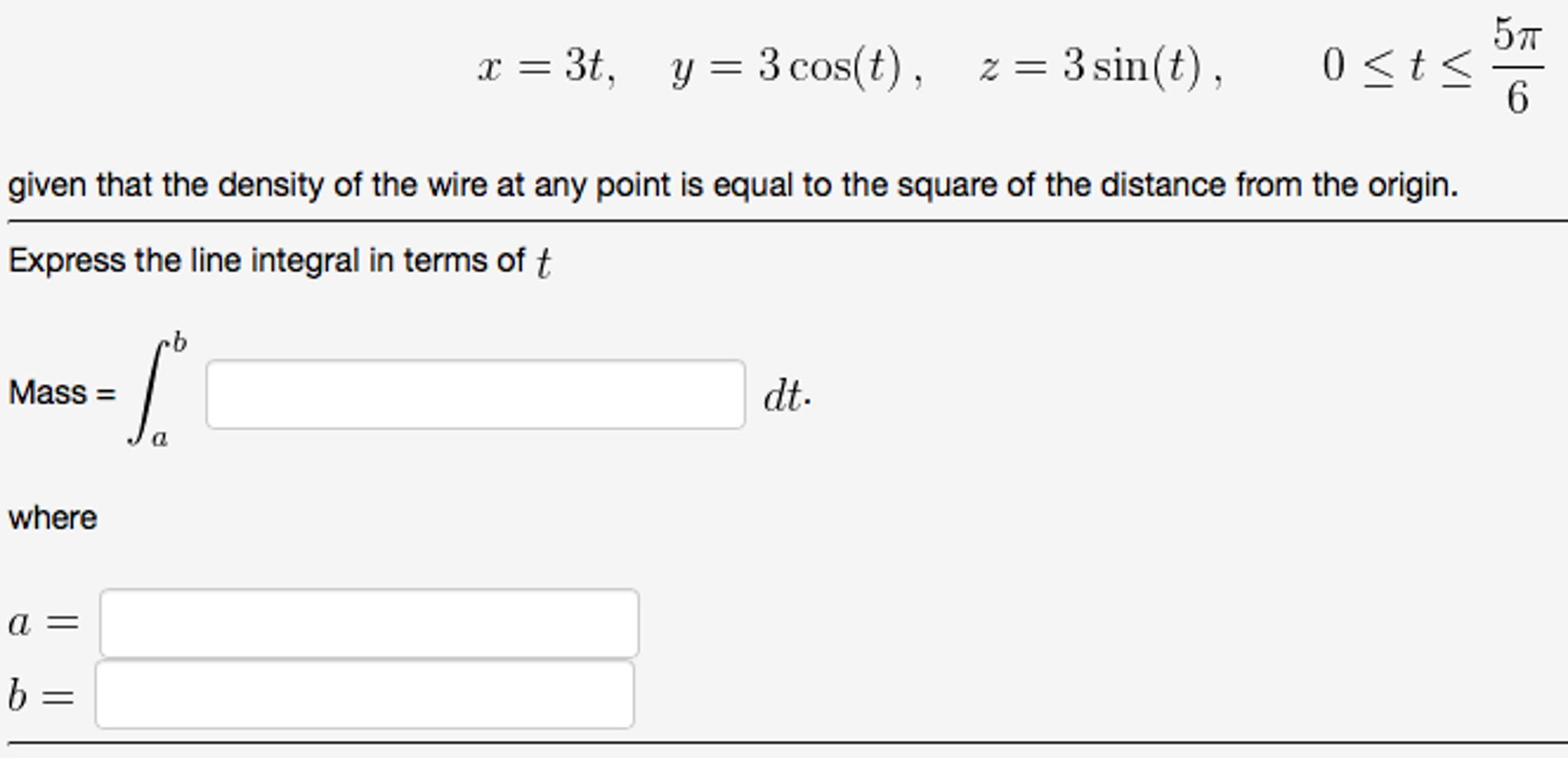 Solved Find the mass of a wire in the shape of a helix | Chegg.com