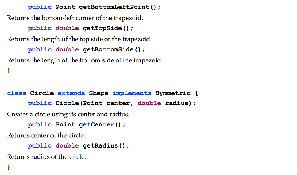 Solved We want to write a Java program to implement classes | Chegg.com