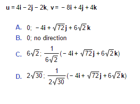 Solved Find the magnitude of u x v and the unit vector | Chegg.com