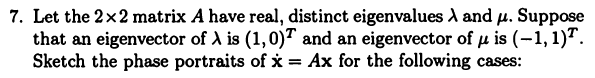 Solved 7, Let the 2x2 matrix A have real, distinct | Chegg.com