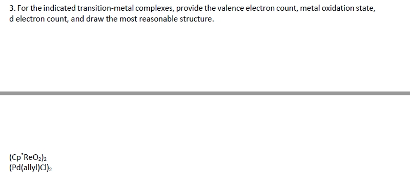 Solved: For The Indicated Transition-metal Complexes, Prov... | Chegg.com