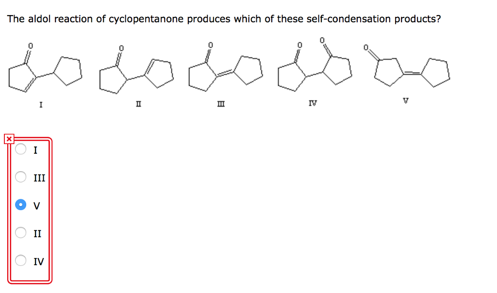 Solved The aldol reaction of cyclopentanone produces which | Chegg.com