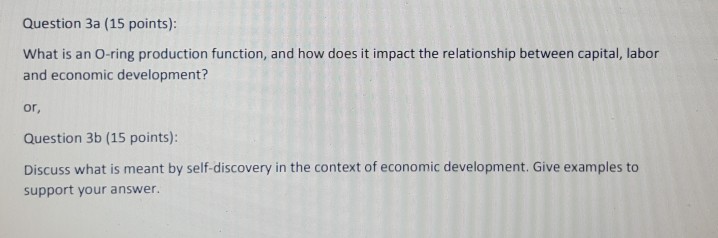 Solved Question 3a (15 points): What is an O-ring production | Chegg.com