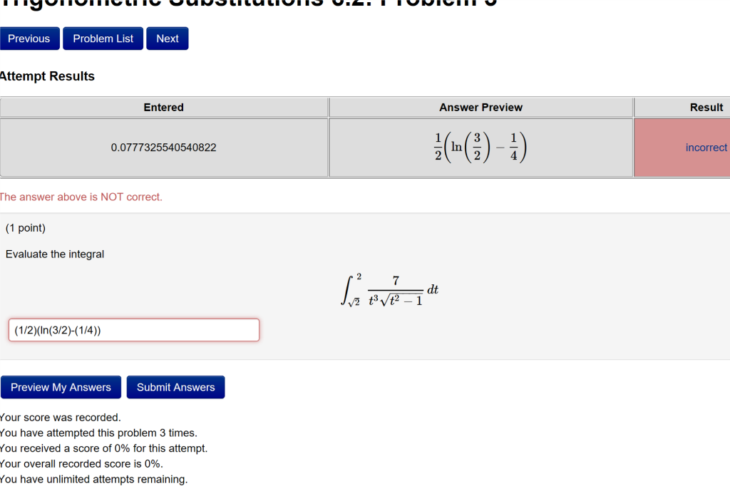 Solved Evaluate the integral integral_Squareroot 2^2 7/t^3 | Chegg.com
