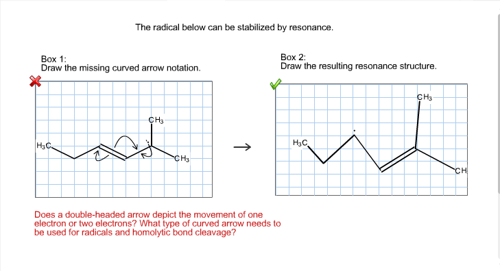 Solved The radical below can be stabilized by resonance. | Chegg.com