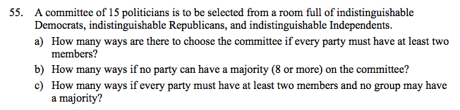 Solved A committee of 15 politicians is to be selected from | Chegg.com