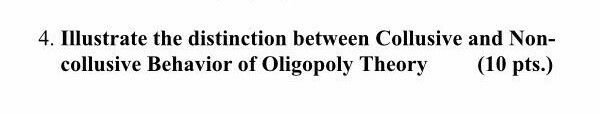 Solved Illustrate the distinction between Collusive and | Chegg.com