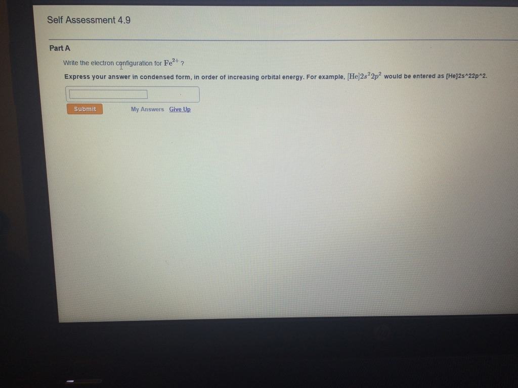 Solved Self Assessment 4.3 Part A Write the correct electron | Chegg.com