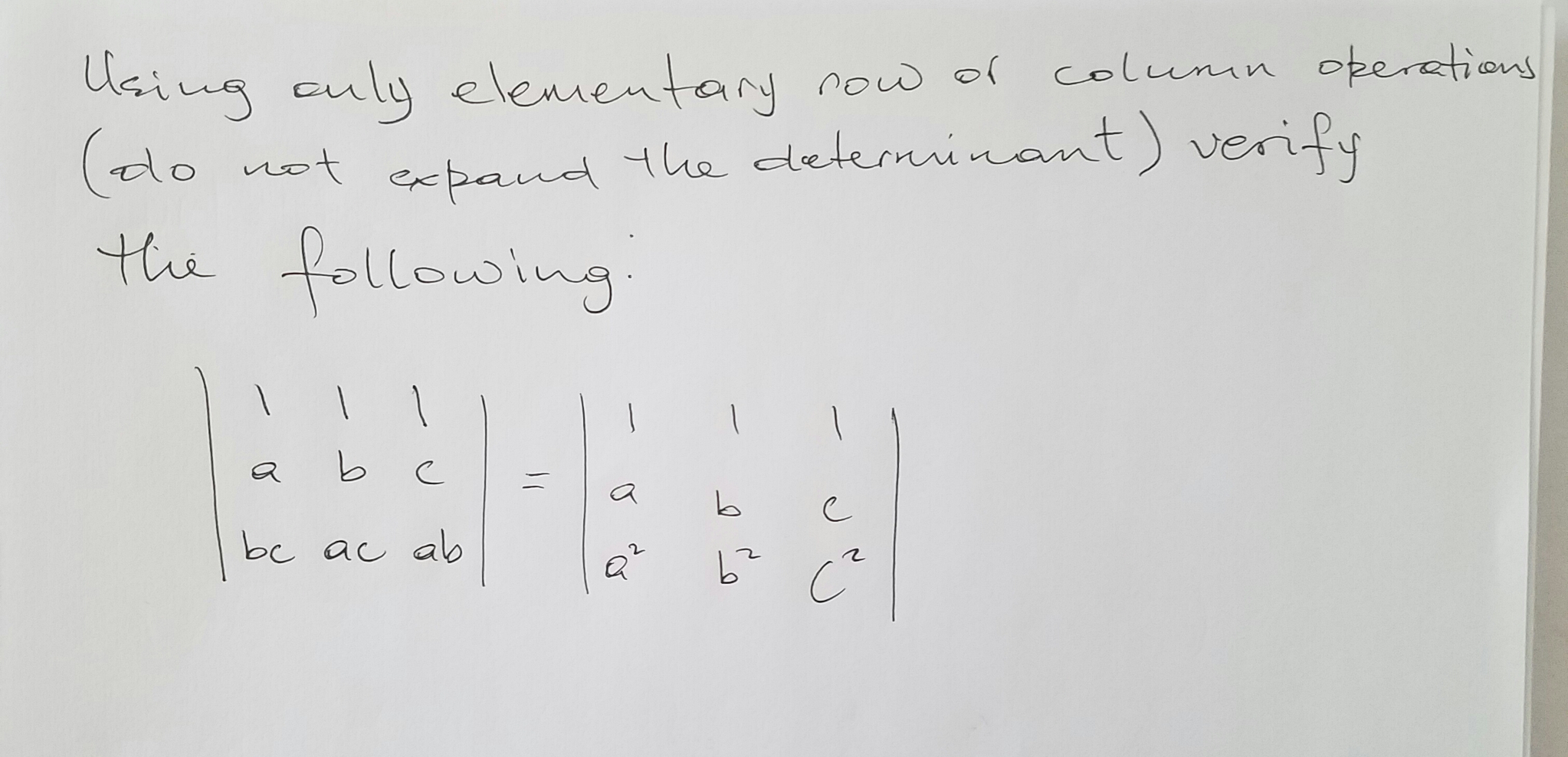 Solved Using only elementary row or column operations (do | Chegg.com