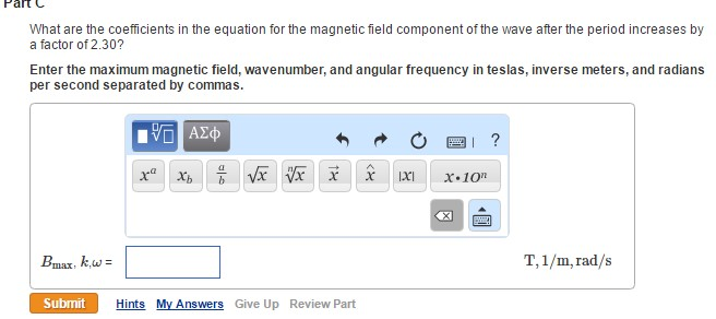 Solved Electromagnetic Waves Learning Goal: To practice | Chegg.com
