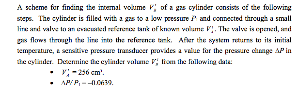 A scheme for finding the internal volume V^t_B of a | Chegg.com