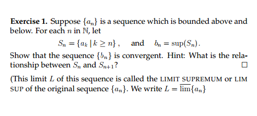 Solved Suppose {a_n} is a sequence which is bounded above | Chegg.com