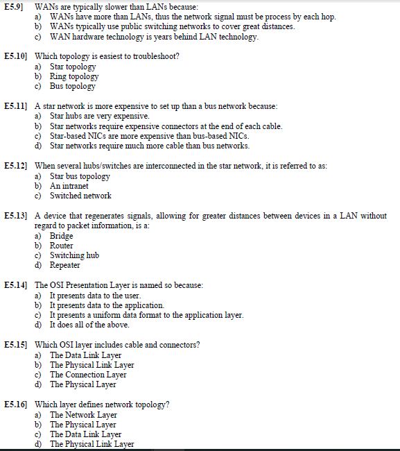 Solved E5.1] CSMA of CSMA/CD stands for. a) b) c) Copper | Chegg.com
