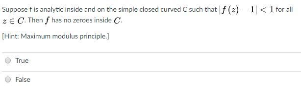 Solved Suppose f is analytic inside and on the simple closed | Chegg.com