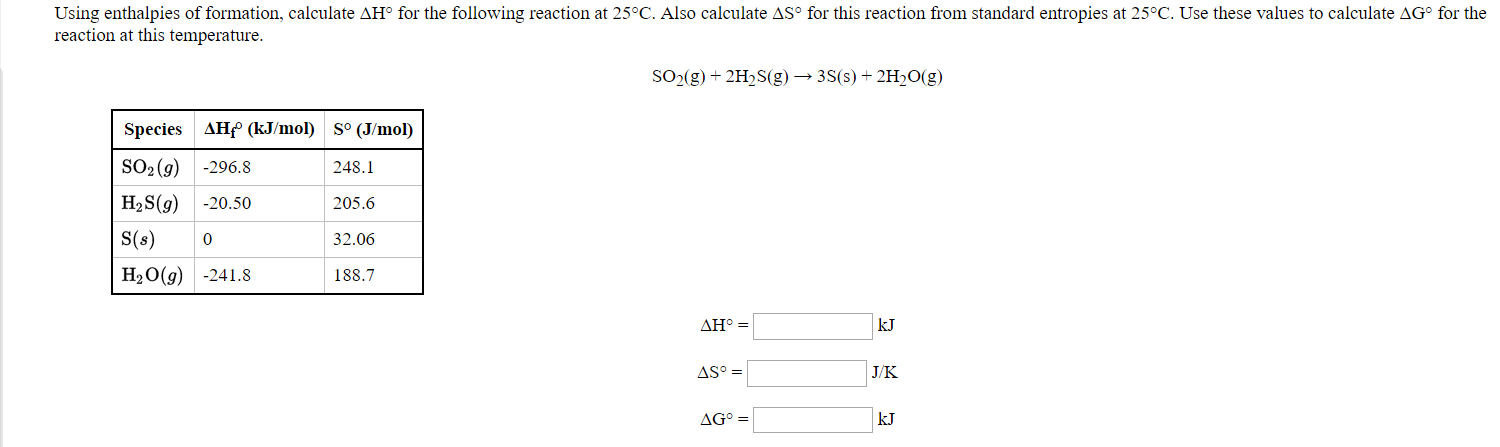 Solved Using enthalpies of formation, calculate Delta H | Chegg.com