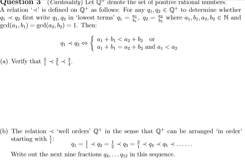 Solved uestion 3 (Carhnality) Let ()' denote the set of | Chegg.com