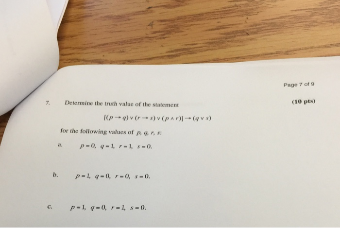 Solved Determine the truth value of the statement [(p | Chegg.com