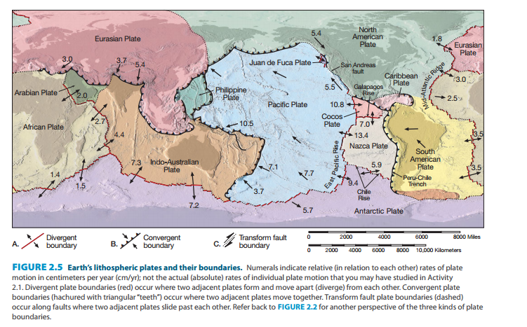 Solved C. Refer to FIGURE 2.5, a map showing the | Chegg.com