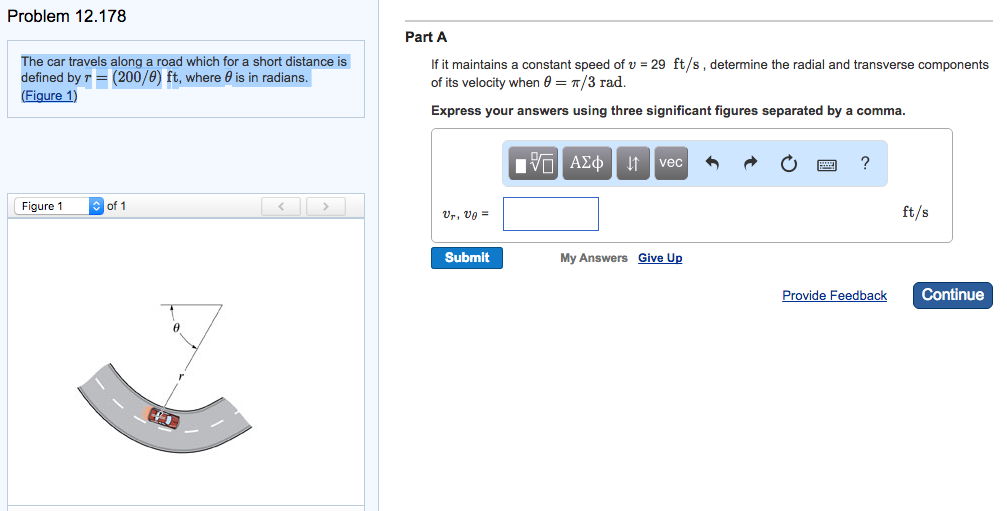 Solved The car travels along a road which for a short | Chegg.com