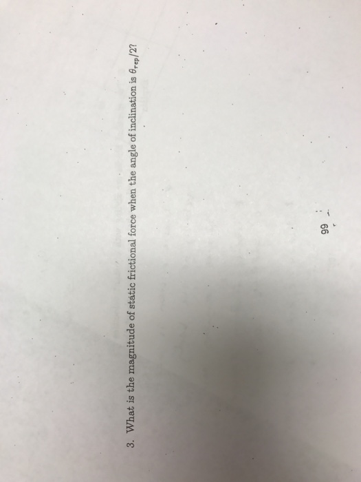 Solved What is the magnitude of static frictional force when | Chegg.com