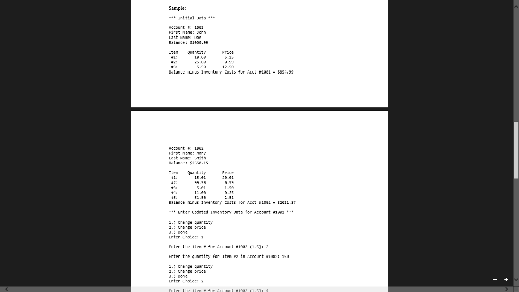 Solved The goal of this problem is to store an inventory | Chegg.com
