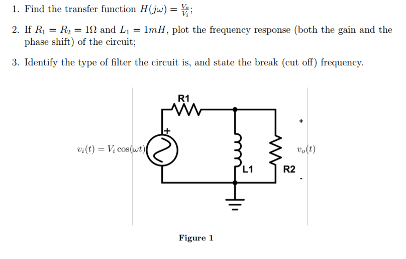 Solved Find the transfer function H(j omega) = v_o/v_i; If | Chegg.com