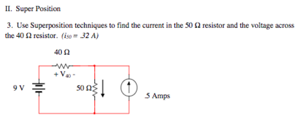 Solved Use superposition techniques to find the current in | Chegg.com