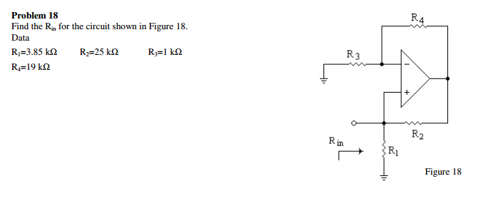Solved Find the Rin for the circuit shown in Figure 18. Data | Chegg.com