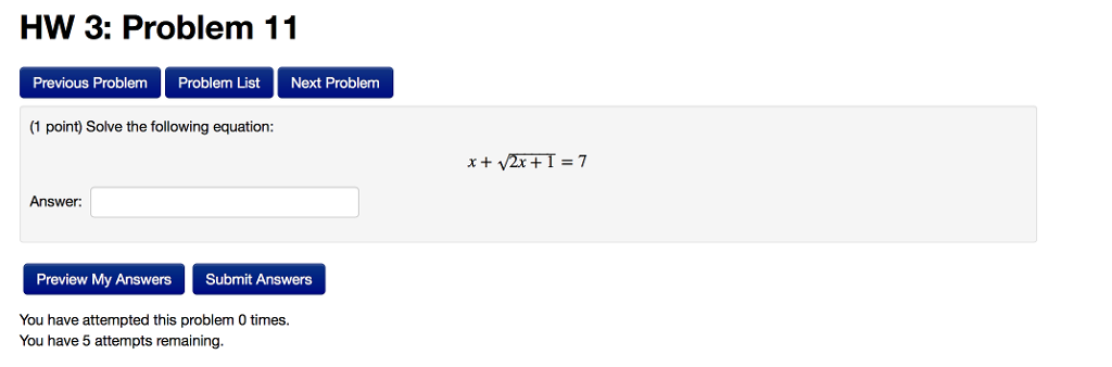 Solved HW 3: Problem 11 Previous ProblemProblem ListNext | Chegg.com Solved HW 3: Problem 11 Previous ProblemProblem ListNext | Chegg.com