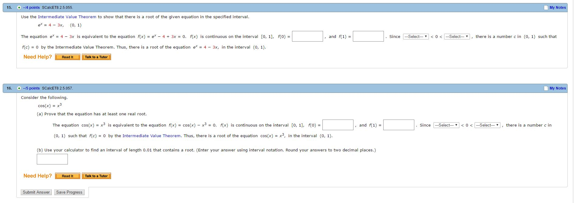 Solved Use the Intermediate Value Theorem to show that there | Chegg.com