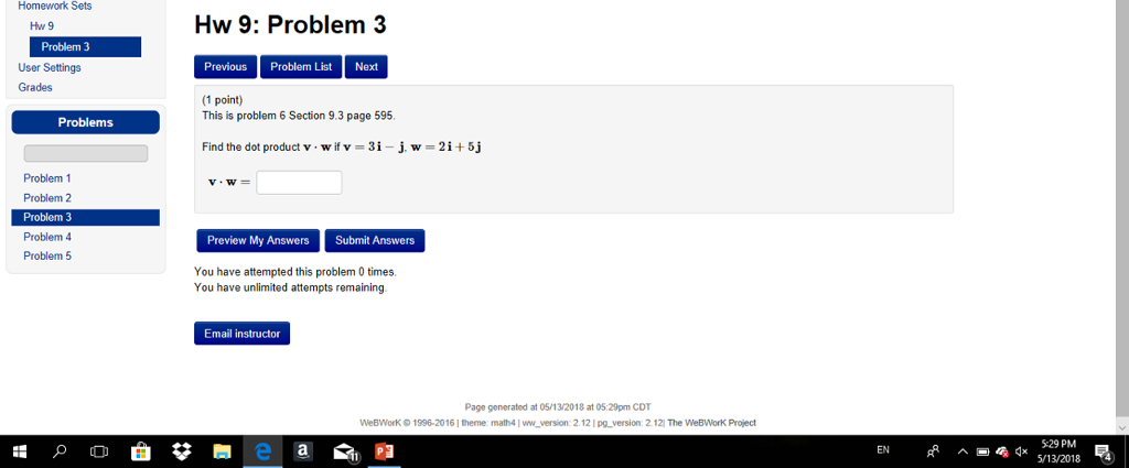 Solved Homework Sets Hw 9: Problem 3 Hw 9 Problem 3 Previous | Chegg.com