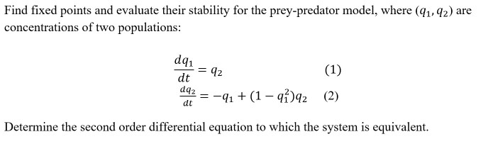 Solved Find fixed points and evaluate their stability for | Chegg.com