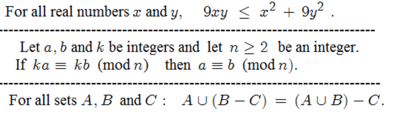 Solved For all real numbers ar and y 9ary r2 9y2 Let a, b | Chegg.com