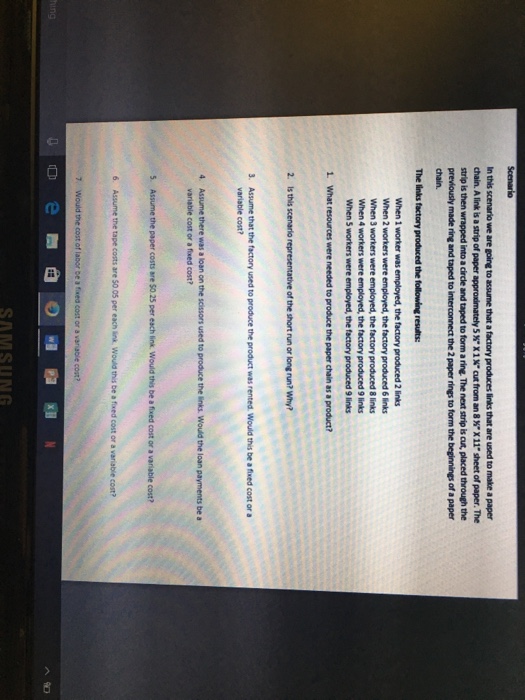 Solved In this scenario we are going to assume that a | Chegg.com