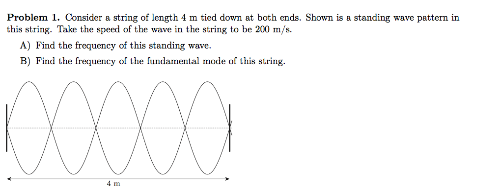 Solved Consider a string of length 4 m tied down at both | Chegg.com