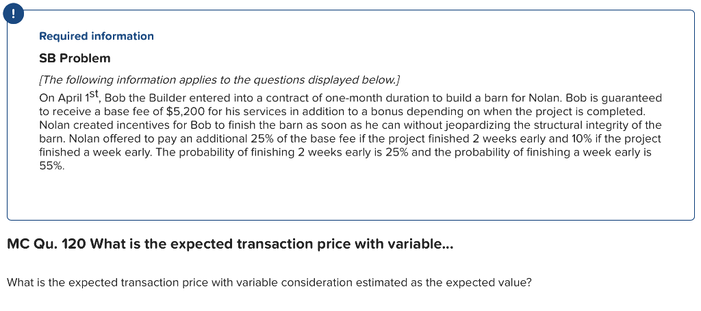 Solved Required information SB Problem The following | Chegg.com Solved Required information SB Problem The following | Chegg.com