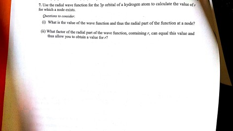 Solved Use the radial wave function for the 3p orbital of a | Chegg.com