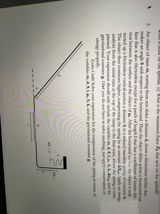 Solved An object of mass m, starting from rest slides a | Chegg.com