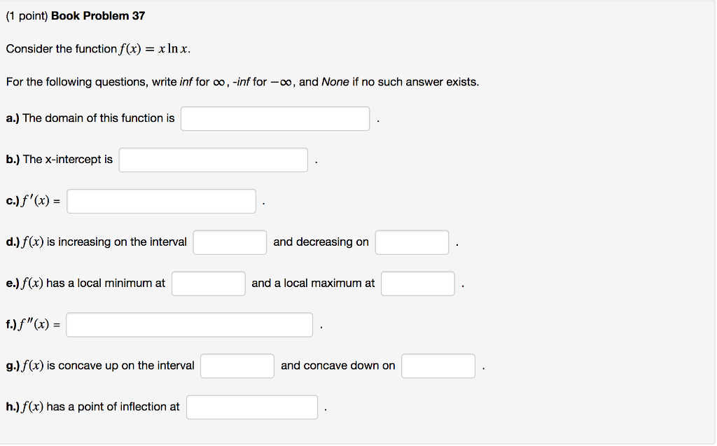 Solved (1 point) Book Problem 37 Consider the function f(x) | Chegg.com