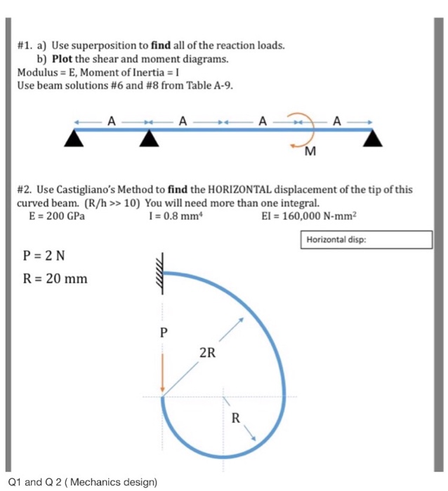 Solved #1. a) Use superposition to find all of the reaction | Chegg.com