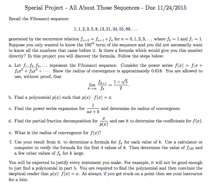 Solved Recall The Fibonacci Sequence Chegg