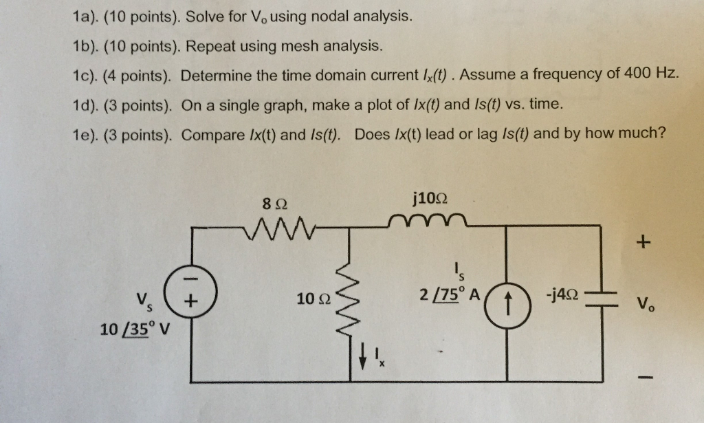 Solved Solve for V_o using nodal analysis. Repeat using | Chegg.com Solved Solve for V_o using nodal analysis. Repeat using | Chegg.com