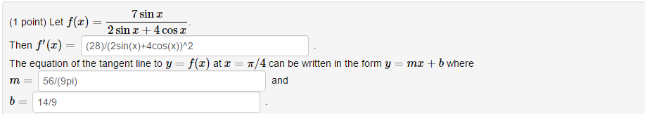 Solved et f(x)= (7sinx)/(2sinx+4cosx) Then | Chegg.com